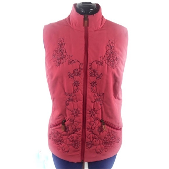 Koret | Jackets & Coats | Koret X Pink Floral Embroidered Lined Pockets ...